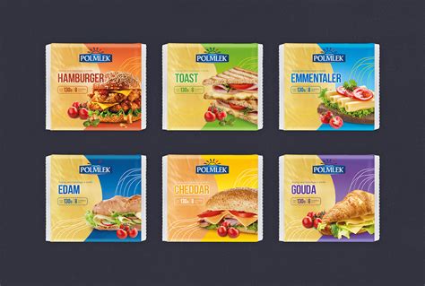 Sliced Cheese Packaging Design I Polmlek On Behance