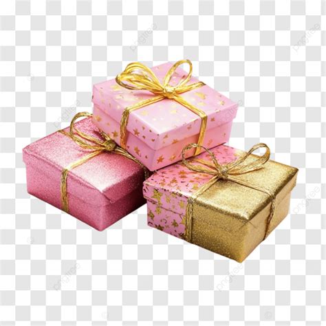 활 장식이 있는 우아한 분홍색 및 금색 선물 상자 분홍색 선물 상자 골드 리본 선물 장식 Png 일러스트 및 이미지 에 대한 무료 다운로드 Pngtree