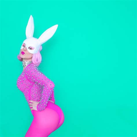 Premium Photo Glamorous Retro Lady In Rabbit Mask Sexy Concept