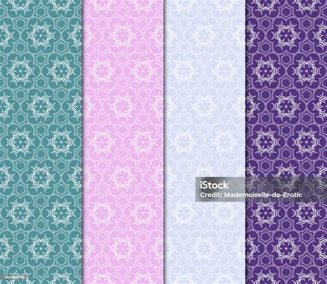 색상 장식 꽃 아트 데코 장식의 집합입니다 현대적인 패턴입니다 디자인 섬유 벽지에 대 한 원활한 벡터 일러스트입니다 0명에 대한 스톡 벡터 아트 및 기타 이미지 Istock