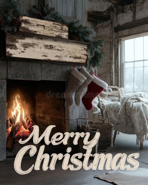 Holiday Joy Merry Christmas Scene Featuring Cheerful Decorations