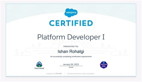 Ishan Rohatgi On Linkedin Pd1 Salesforcecertified Developer Salesforce 12 Comments