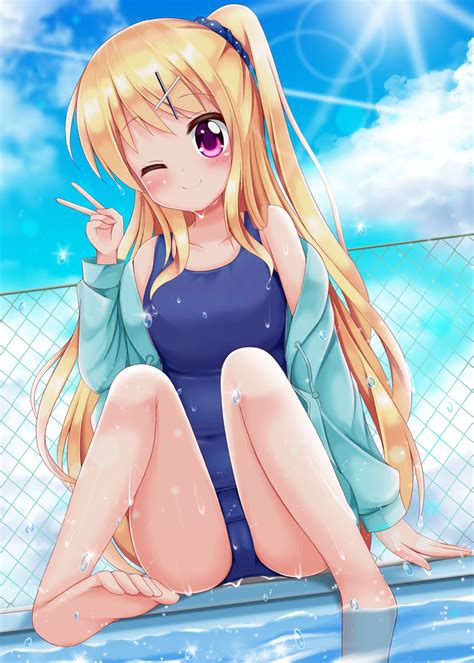 Kujou Karen Kin Iro Mosaic Highres 1girl Blonde Hair Cameltoe One