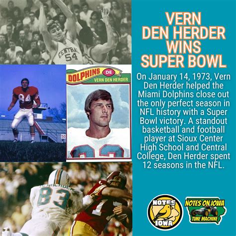 Vern Den Herder Wins Super Bowl Iowa Time Machine January 14 1973