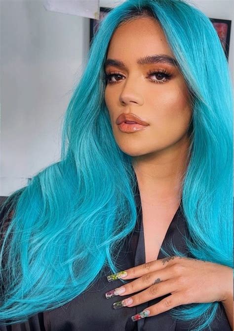 Gorgeous Makeup Beautiful Hair Beautiful Women Teal Hair Hair Color Blue Celebrity Makeup