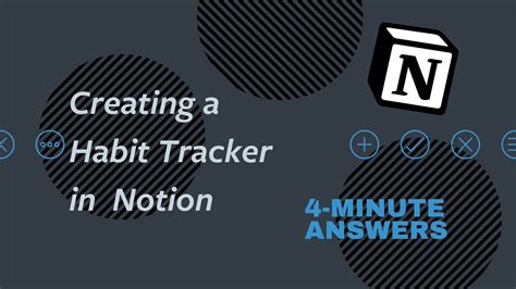 Notion Tutorial Creating A HABIT TRACKER In Notion YouTube