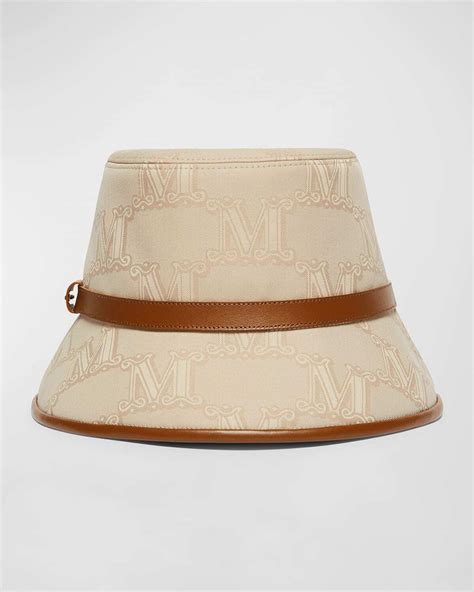 Max Mara Elce Monogram Bucket Hat Beige Editorialist