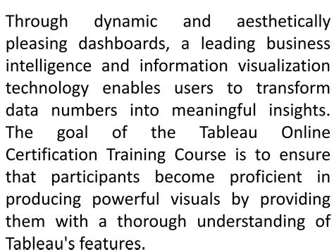 tableau online training courses in india at skillsquad ppt