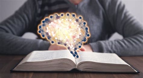 Human Showing Book With A Human Brain Knowledge Stock Image Image Of Brain School 270940721