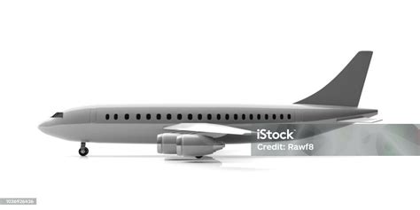흰색 배경 측면 보기에 격리 하는 비행기 3 차원 일러스트 레이 션 비행기에 대한 스톡 사진 및 기타 이미지 비행기 측면 보기 모형 Istock