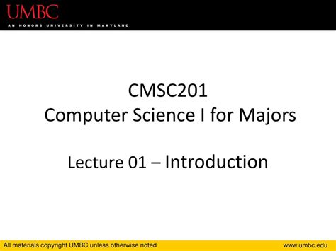 Cmsc201 Computer Science I For Majors Lecture 01 Introduction Ppt