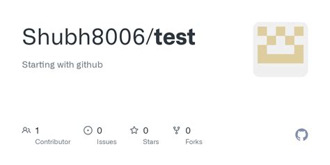 Github Shubh8006test Starting With Github