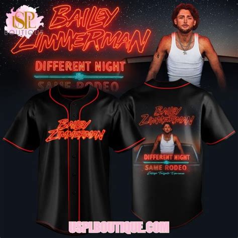 Bailey Zimmerman Different Night Same Rodeo 2026 Jersey Usplboutique