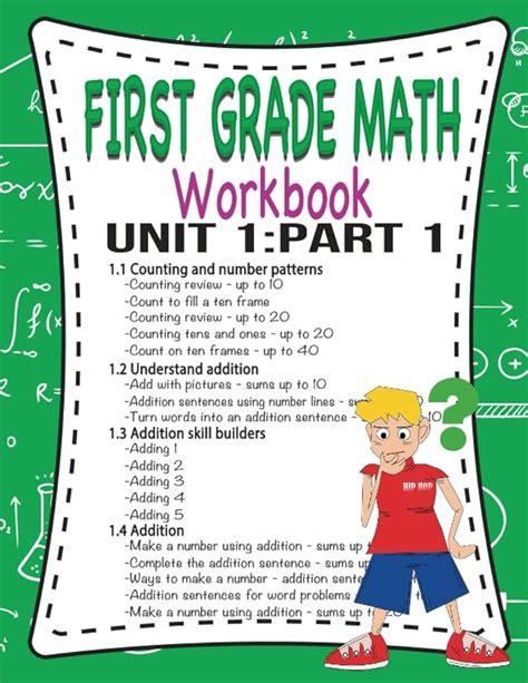 First Grade Math Workbook Unit One Counting And Number Patterns Understand Addition Addition