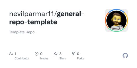 Github Nevilparmar General Repo Template Template Repo