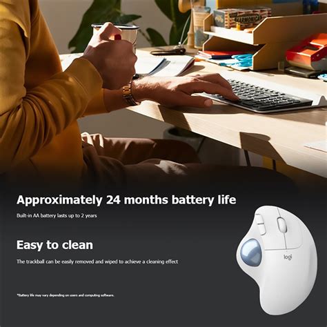 Logitech M575 Wireless Trackball Mouse White