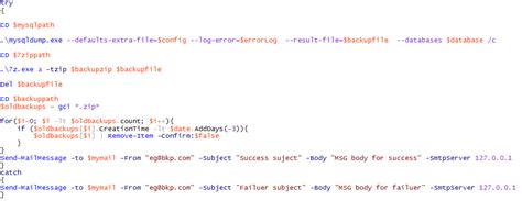 PowerShell To Perform MySQL DB Backup And Archiving With Success Failure Email Alert NagpurCha