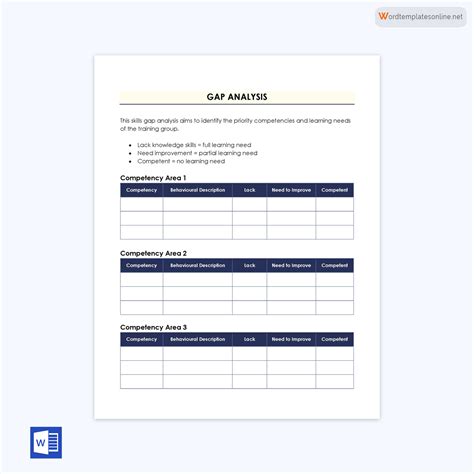 30 Free Gap Analysis Templates Word Excel
