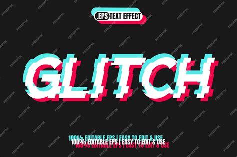 Premium Vector Glitch Text Effect