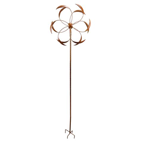 Alpine Rust Metal 96 In H 3d Garden Stake Spinner Bestbuildstore