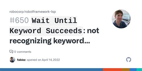 `wait Until Keyword Succeeds` Not Recognizing Keyword Correctly