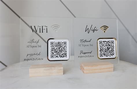 Wifi QR Code With Base Wifi Sign Scan For Wifi Custom Etsy