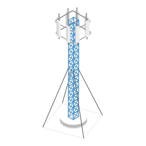 3d Isometric Flat Set Of Telecom Towers Royalty Free Vector