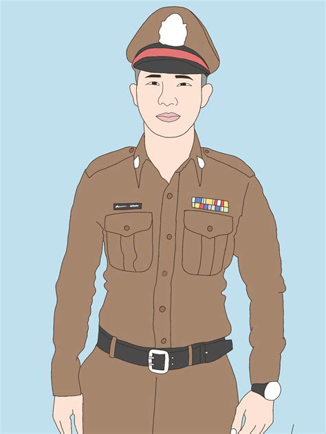 ตำรวจ ก็มีนะจ๊ะ 🥰🚓 วาดรูปการ์ตูนราคาถูกก