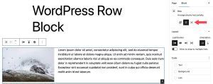 How To Use The WordPress Row Block