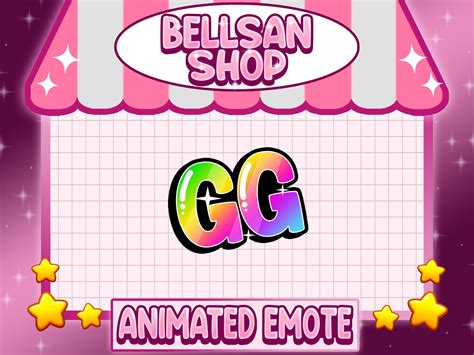 Animated Emote Gg Etsy