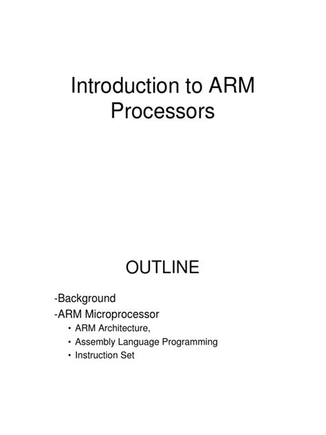 2 Introduction To Arm Architecture Pdf Arm Architecture Instruction Set