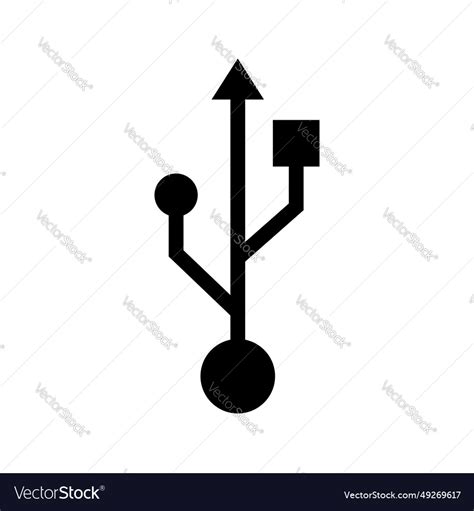 Simple Of Usb Flash Drive Personal Computer Vector Image