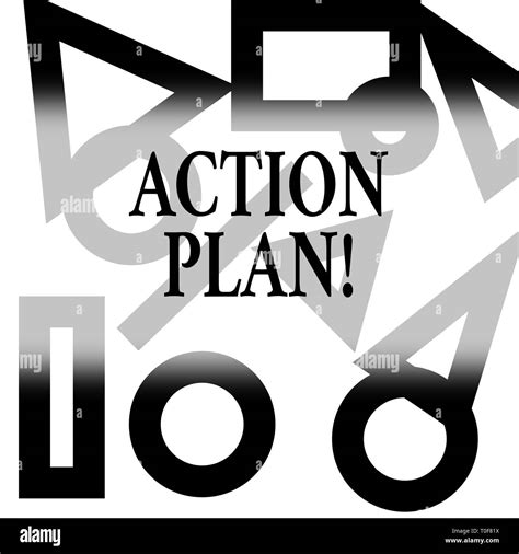 Conceptual Hand Writing Showing Action Plan Concept Meaning Proposed Strategy Or Course Of