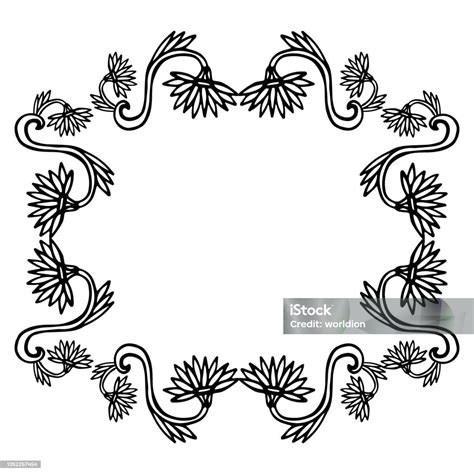 손으로 그린 스타일의 빈티지 플로럴 프레임 귀여운 꽃 벡터 장식 장식 0명에 대한 스톡 벡터 아트 및 기타 이미지 0명 골동품 꽃 식물 Istock