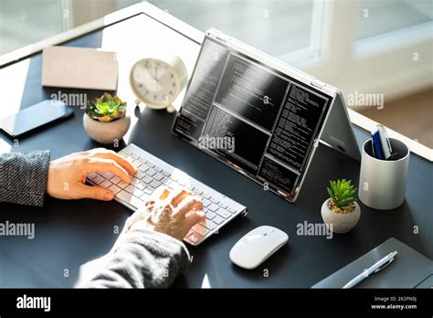 Coder Typing Programming Language Hi Res Stock Photography And Images Alamy