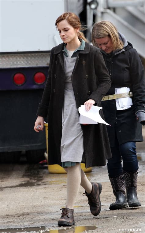 Emma Watson On The Set Of Regression Pictures Popsugar Celebrity