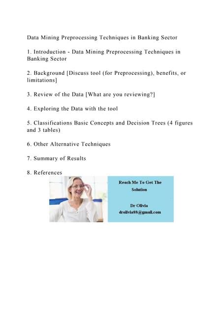 Data Mining Preprocessing Techniques In Banking Sector1 Introdu Docx Databases Computer