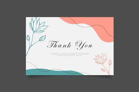 감사 카드 템플릿 디자인 프리미엄 벡터