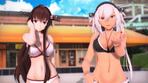 【mmd艦これ】 Love Me If You Can 【大和（水着） And 武蔵改二（水着）】 Youtube