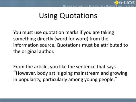 Ppt Quoting Paraphrasing And Summarizing Powerpoint Presentation Id 355778