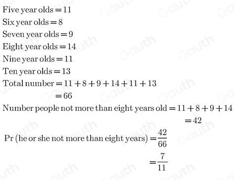 solved 14 a private tutor works with 11 five year olds 8 six year olds 9 seven year olds 14