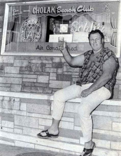 Legendary Chicago Wrestler Moose Cholak Outside His Fathers Bar Approx 1980 Cholak Was A 6