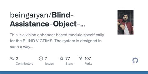 GitHub Beingaryan Blind Assistance Object Detection And Navigation This Is A Vision Enhancer