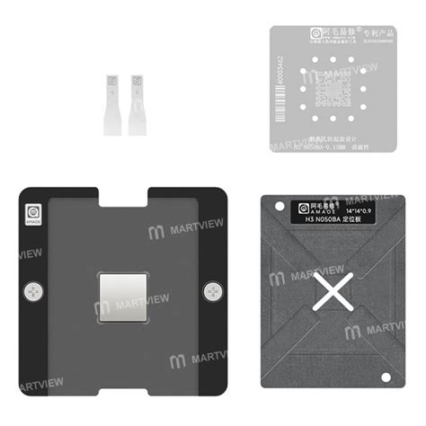 Amaoe 0 15mm H3 N050ba Dji Drone Cpu Chip Bga Reballing Stencil Platform Set Martview