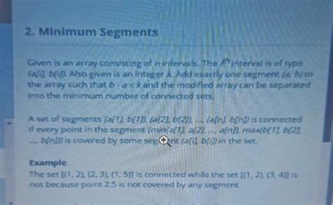 2 Minimum Segments Ghen Ts An Array Studyx