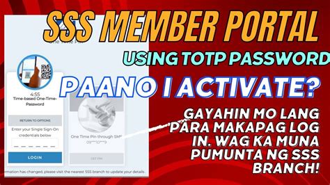 Sss Log In Member Otp Problem Part 2 Paano Gamitin Ang Totp Youtube