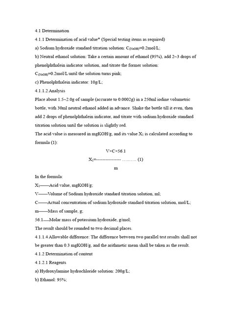 Test Method Of Glutaraldehyde Pdf Titration Chemistry