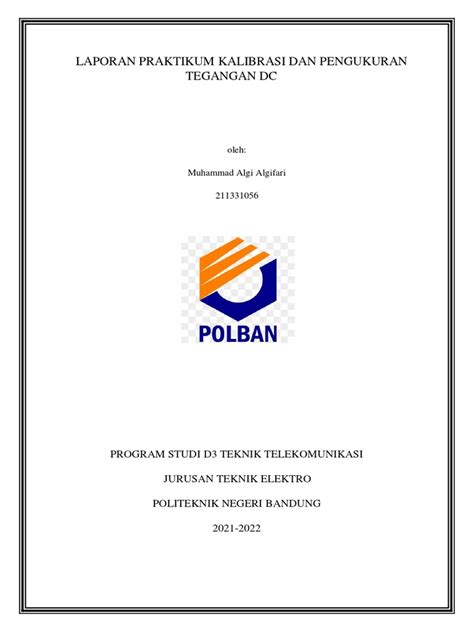 Muhammad Algi Alari Laporan Praktikum Kalibrasi Oscilloscope Dan Pengukuran Pdf