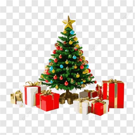 화려한 장식품으로 장식된 축제 크리스마스 트리 벡터 크리스마스 트리 화려한 장신구 골드 스타 Png 일러스트 및 벡터 에 대한 무료 다운로드 Pngtree