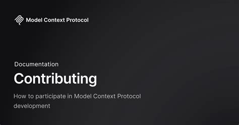 contributing model context protocol